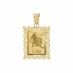 Element Shine | Jewelry | 4k Solid Real Gold Leo Zodiac Sign Pendant ...